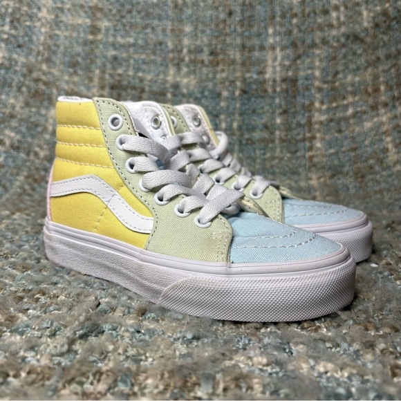 Vans | Shoes | Vans Sk8hi Little Kid Pastel Color Block Skate Shoes In ...